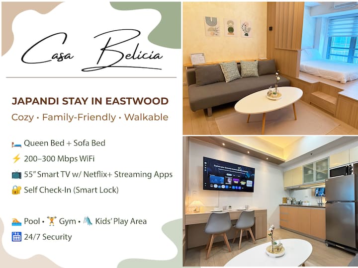 Cozy Condo In Eastwood + Wifi, Pool, Gym, Netflix - Taytay