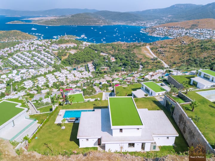 Turquise Sea View, Mediterranean Mansion, Pr Pool, - Yalıkavak