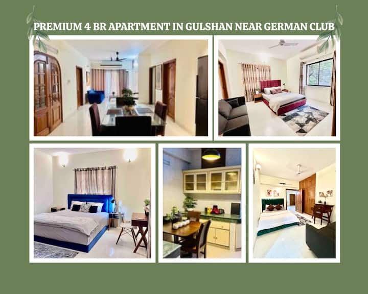Premium 4br Service Apt-gulshan 2 Near German Club - 達卡