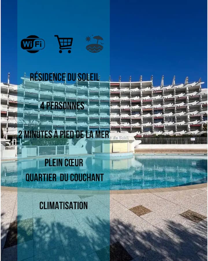 Studio 4 Pers, Cozy,  Idéal Plage Commerce Piscine - La Grande-Motte