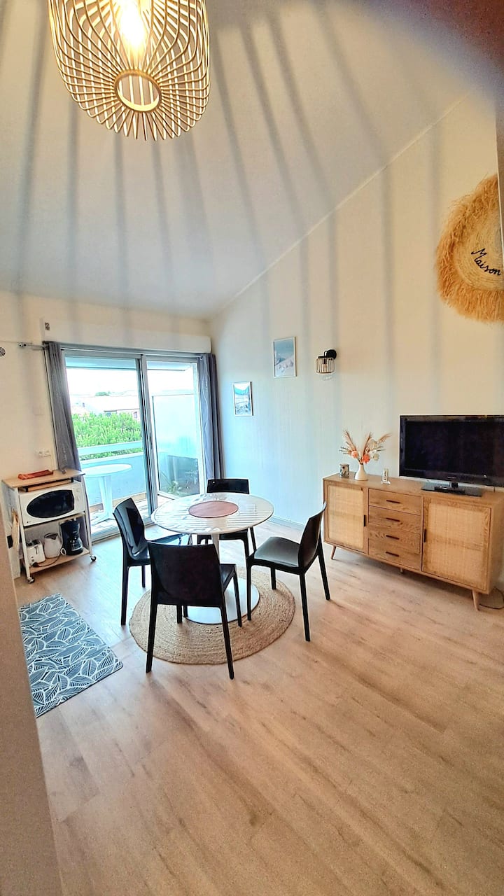 Appart T2 Duplex Terrasse 150m De La Mer - Saint-Cyprien