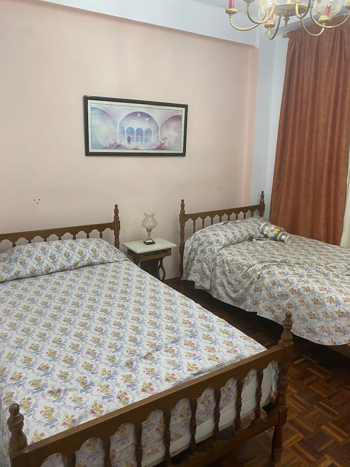 Habitación Cómoda Con 2 Camas - Valencia