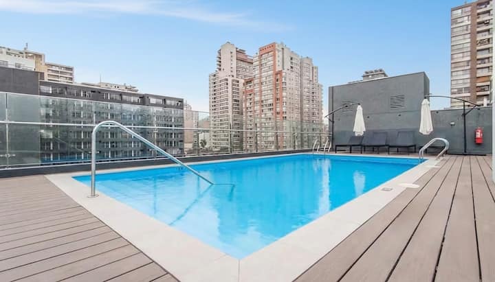 Moderno Y Luminoso Departamento A Pasos Del Metro - Santiago, Chile