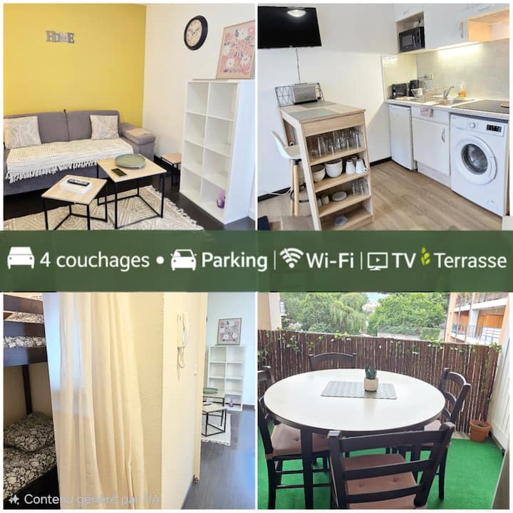 Chez Camille Parking Gratuit Terrasse Central Wifi - Lourdes