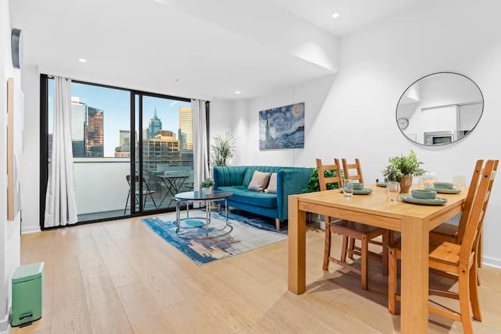 Modern 2br City Escape, Central - Melbourne