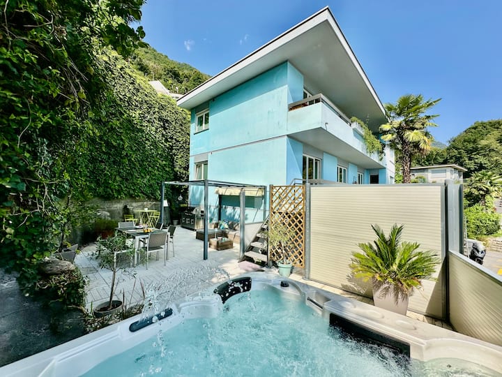 Lake View Apartment With Hot Tub, Gordola - Gordola