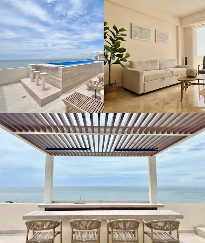 Beach View. Infinity Pool. Cozy Appartment. - Boca del Río