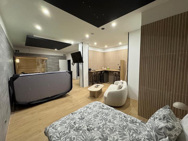 Spa Sauna Lit Wifi Télé - Thiers