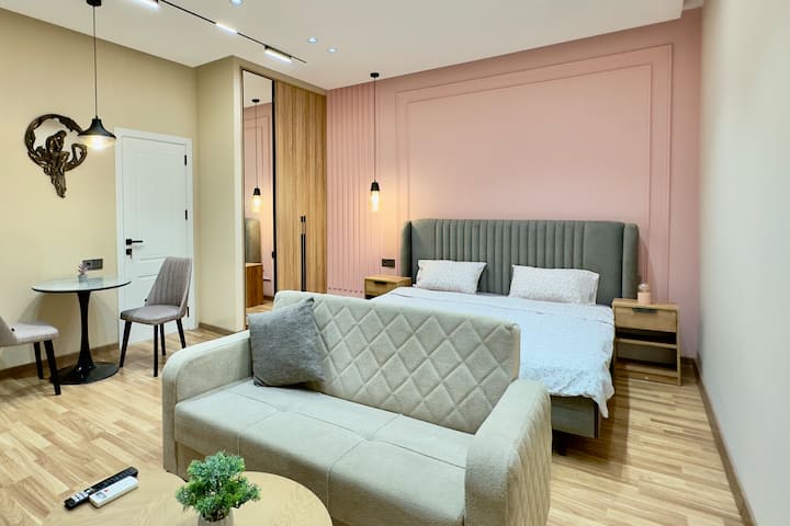 Central Studio • Pink Design •Cozy | Self Check-in - Azerbaijan