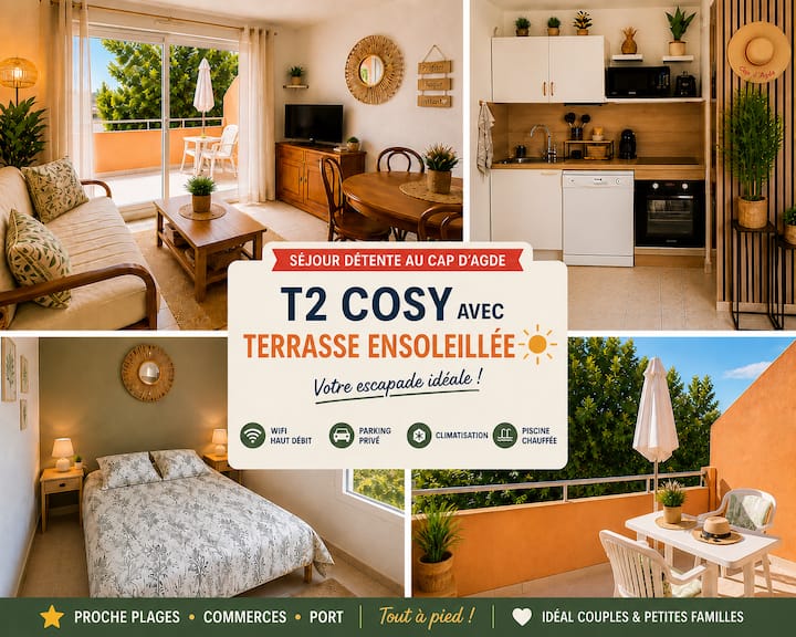 Cap Dagdet2 Terrasse Golf, Parking, Piscine, Clim - Bessan