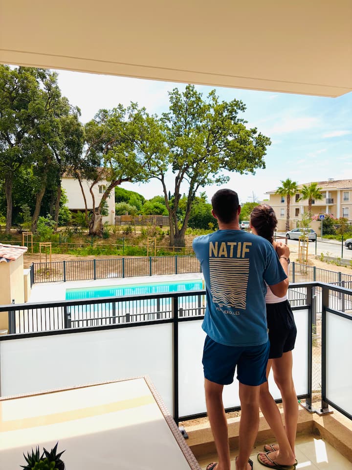 Les Pins Parasols T2 Piscine - Bormes-les-Mimosas