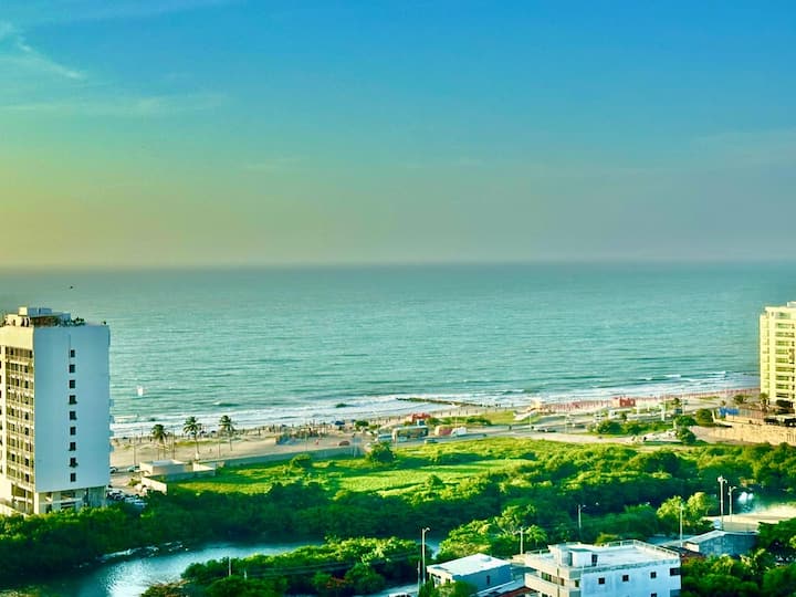 Apartamento Nuevo Piso 23,cerca Al Mar - Cartagena
