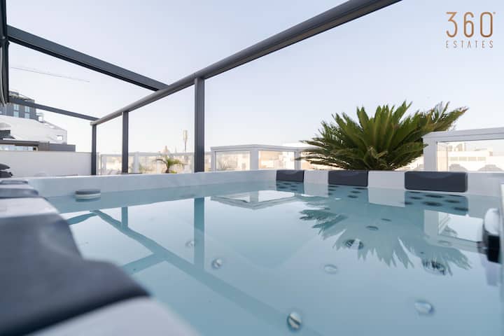 2br Penthouse Paradise W/ Jacuzzi & Bbq In Sliema - 瓦萊塔