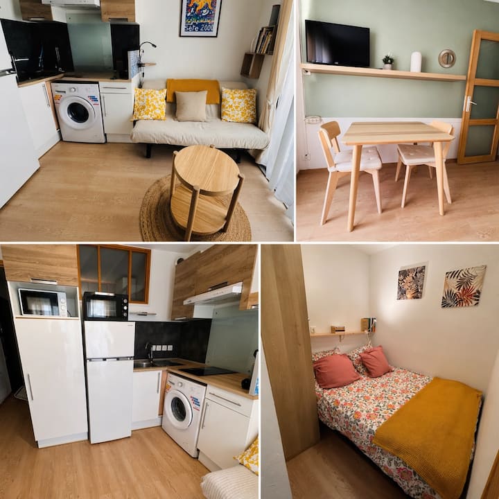 Ambre Et Bois Studio Cosy Et Calme Climatisé - Bouzigues