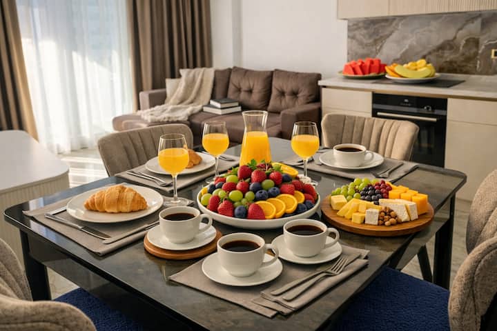 Квартира 1+1 комплексе 5* в 150 м от моря - Alanya