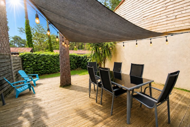 Maison Cosy Avec Jardin, Plage 1 Km Et Wi-fi - Lacanau Océan