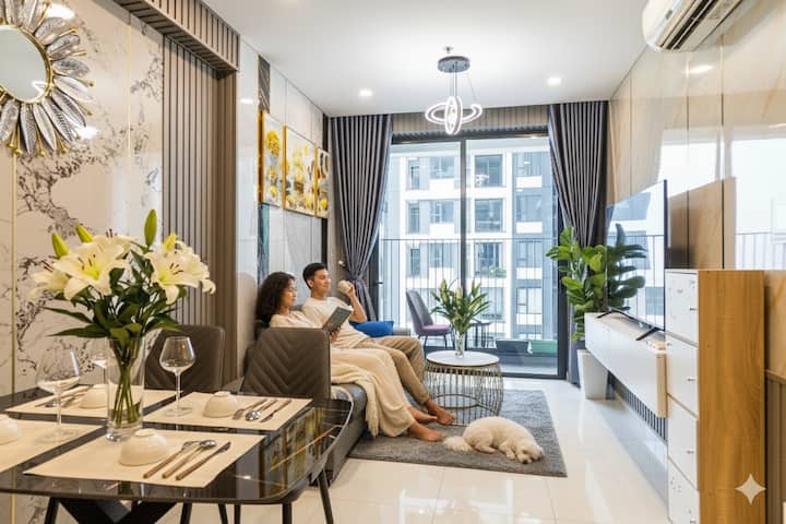 Emerald Golf View • 2br Luxury Apt • Near Vsip1 - Thuận An