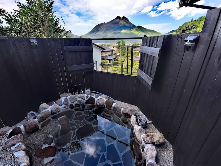 小景.緑B栋   免費接送,免費停車，拥有私人露天溫泉 与由布岳四季对望。距由布院车站仅有1.5公里 - 유후인초 가와카미