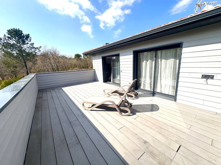 Charmante Maison Avec Terrasse - Le Teich