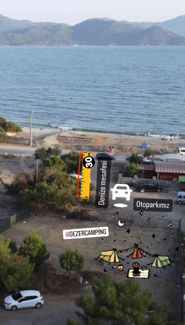 Ağaçların Altında Denize Sıfır - Fethiye