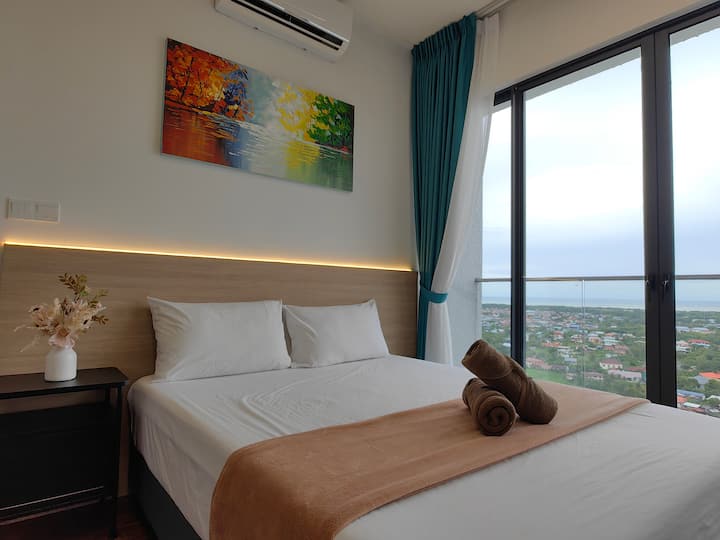 Free Parking|sunsetseaview|high Floor|kavenue 4pax - Putatan