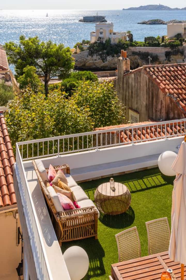 Maison Corniche- Vue Mer Spectaculaire - Marseille