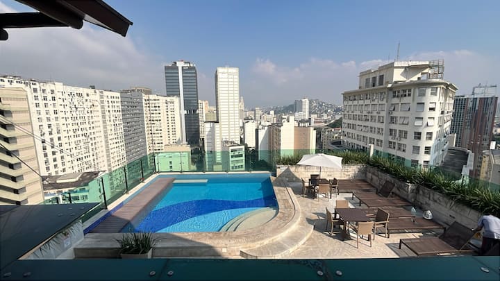 Studio Com Piscina, Academia E Lazer | Casa Mauá - Aeropuerto de Rio Galeão - Tom Jobim (GIG)
