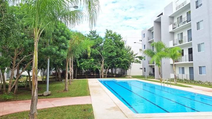 Amplio Departamento De 3 Habitaciones, ¡Vivelo! - Aeropuerto de Cancún (CUN)