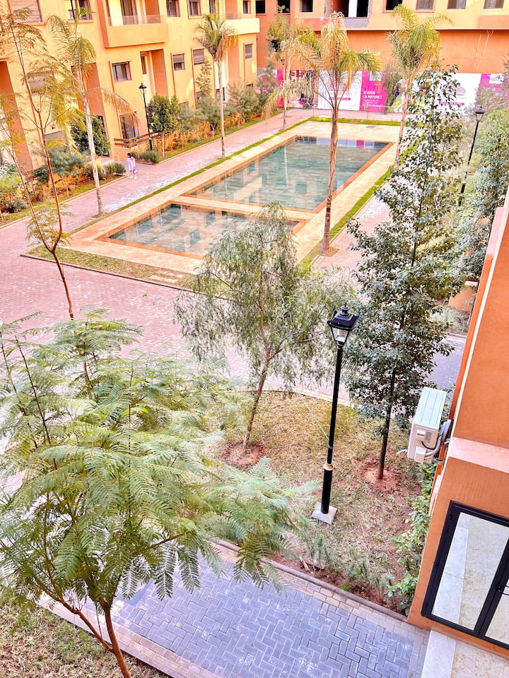 Appartement Luxueux Avec Piscine - Quartier Prisé - Marrakech