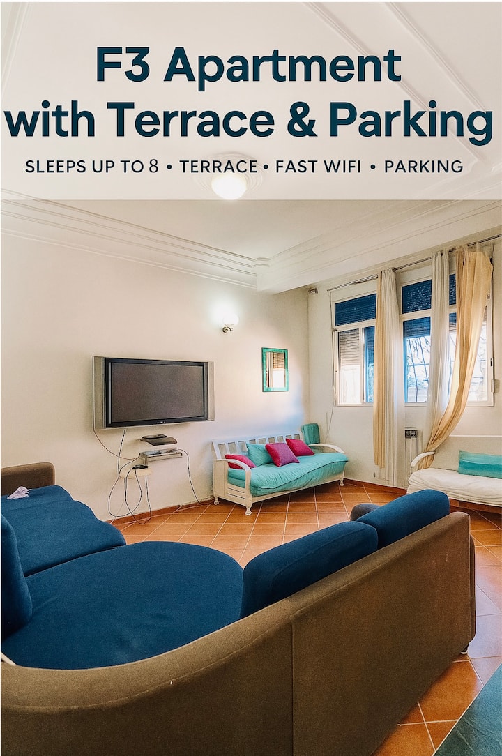Spacious  Apartement |Terrace | Wifi | Up To 8 - Skikda