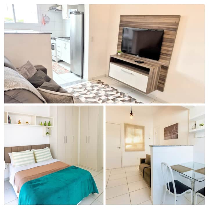 Apê Aconchegante Com Ar, Vaga  Próx./ Paraquedismo - Boituva