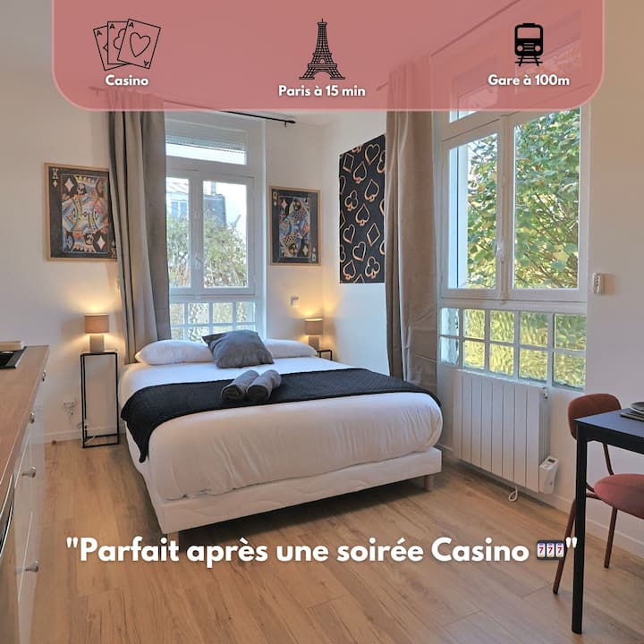 Cosy & Chic • Studio Rénové • Casino & Lac à 500m - Enghien-les-Bains