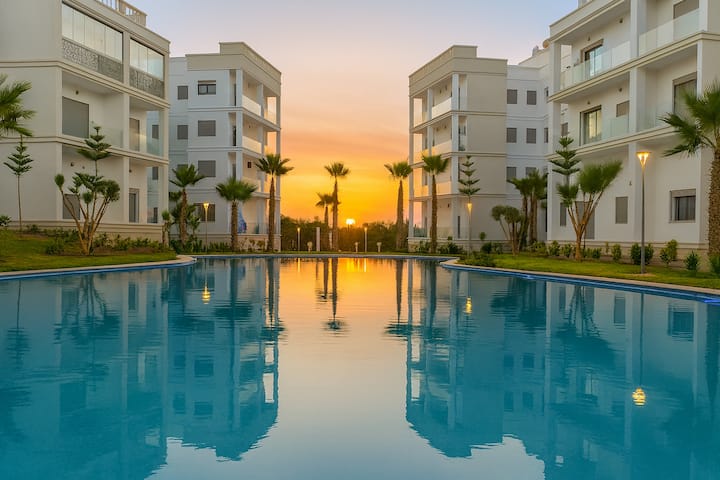 Séjour Can 2025: Bel Appartement Avec Piscine - Bouznika