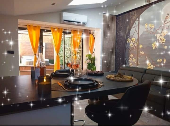 Casa Lova/ Spa Privé/clim/chambre Baignoire Balnéo - Monteux