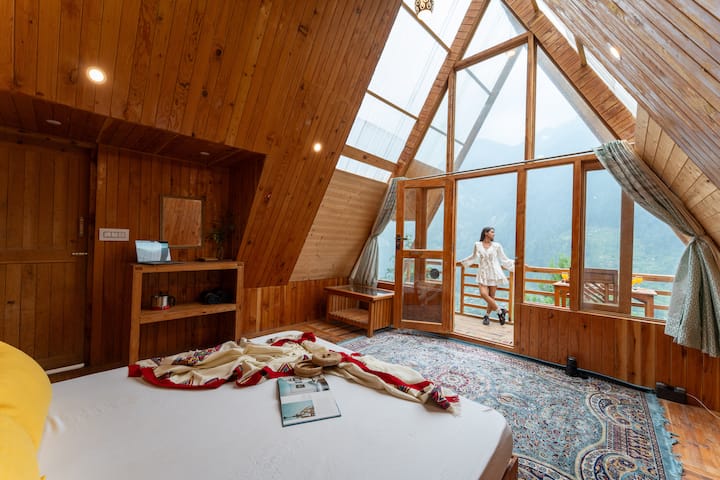 Hillside A Frame Stargazing Cottage 300meter Trick - Jibhi