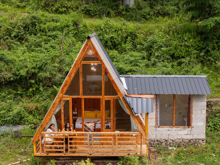Hillside A Frame Cottage Jibhi 250meter Trick - Jibhi