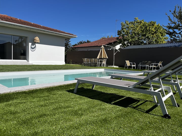 Maison Océan Lac Piscine Chauffée Climatisation - Seignosse