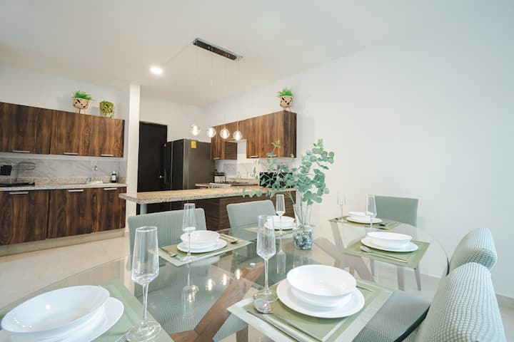 Jade Verde / Alberca Privada 4 Cuartos - Cancún