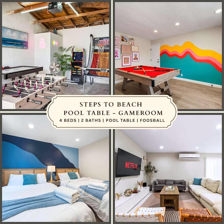 Family Beach Escape | Game On! + Pool Table - Huntington Beach, CA