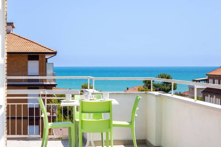[Attico Vista Mare] Centro 4 Camere 2 Bagni - Porto San Giorgio