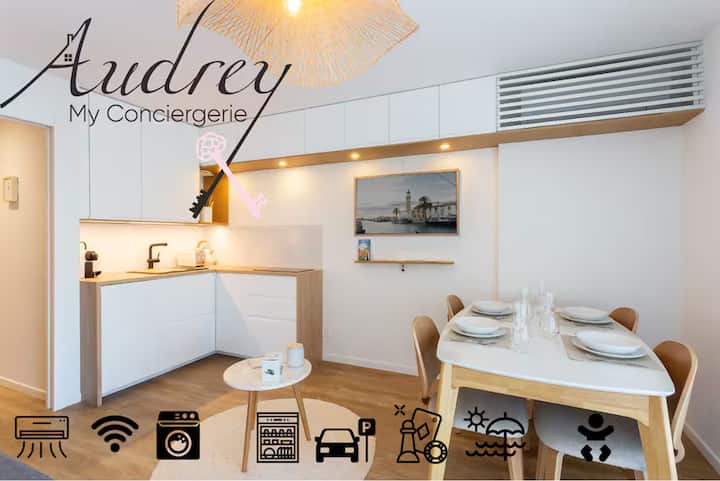 La Loggia Du Triton - Superbe T2 Jardin & Parking - Le Grau-du-Roi