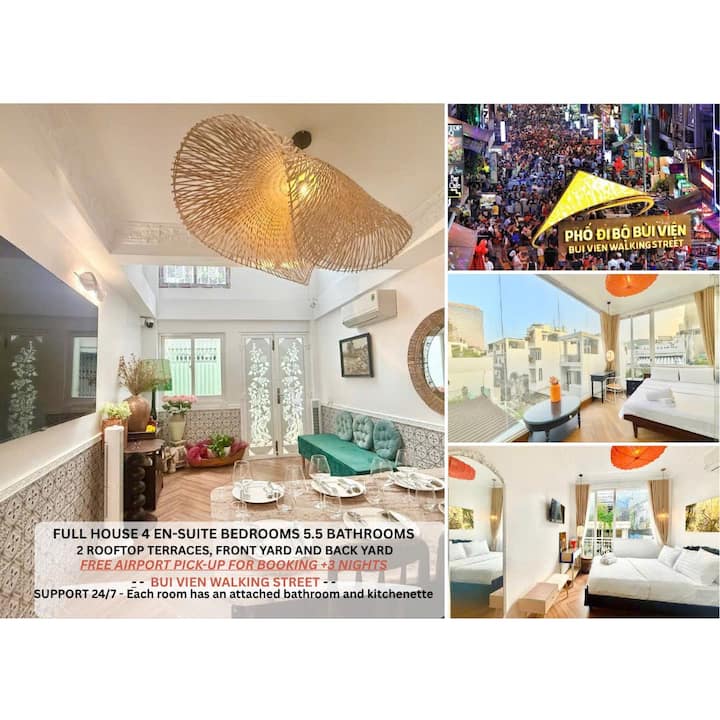 High-end 4 Ensuitebedrooms House D1center Bui Vien - Ho Chi Minh-stad