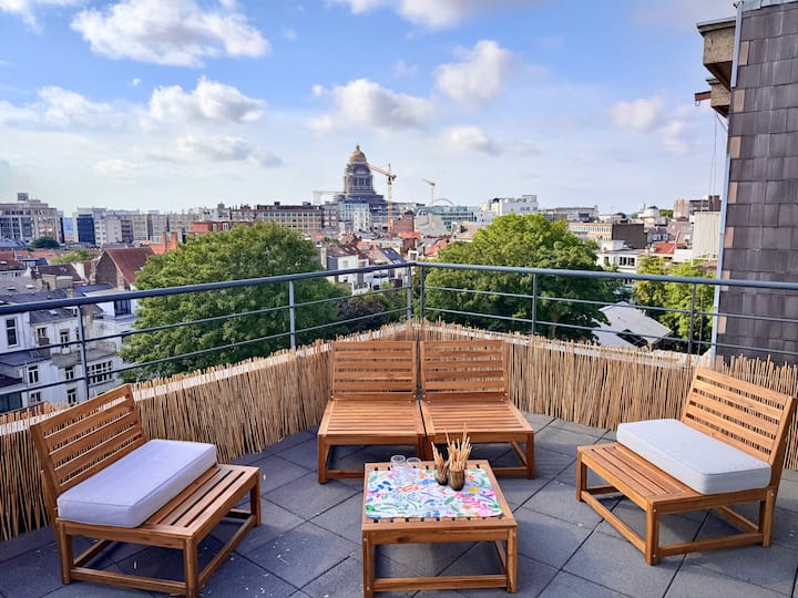 Penthouse + Terrace With View On Palais De Justice - Bruselas, Bélgica