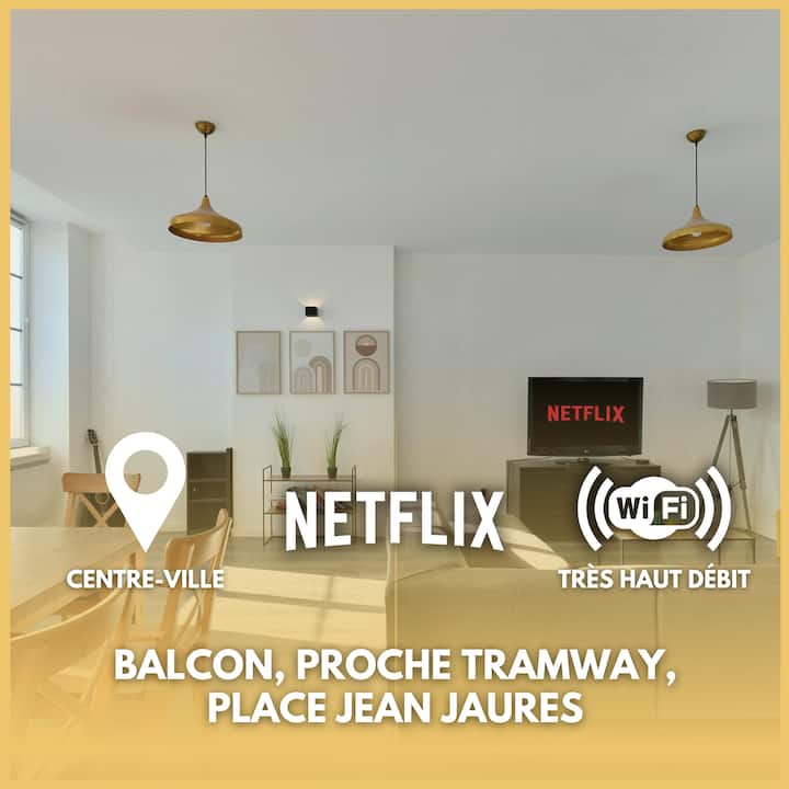 Spacieux Centre-ville Balcon - Firminy