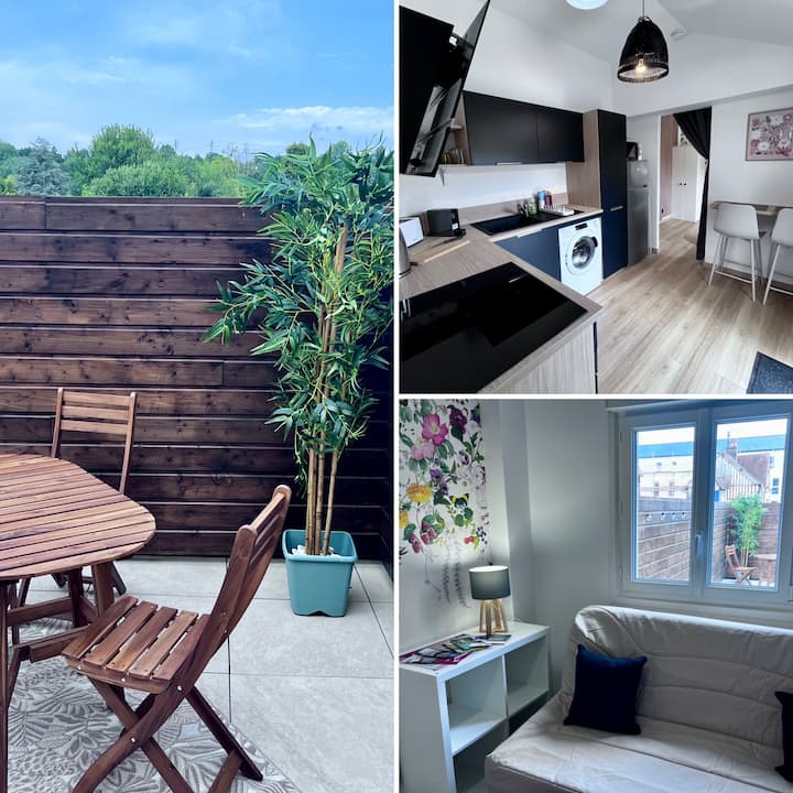 Studio Neuf Avec Terrasse – Proche Centre & Gare - Lisieux