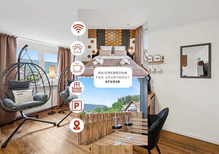 Schwarzwald-oase Mit Balkon Und Parkplatz - Baiersbronn