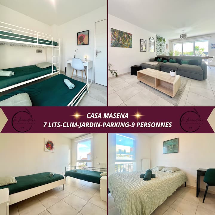 Casa Masena - 9 Personnes | Clim | Jardin | 7 Lits - Fos-sur-Mer