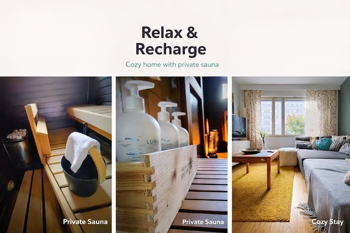 Relax & Recharge – Cozy Apartment With Sauna - Tampere