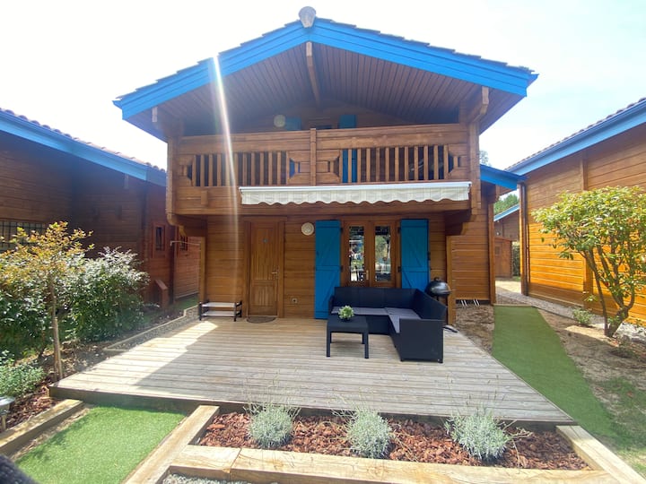 Chalet En Bois Dans La Forêt - Mimizan