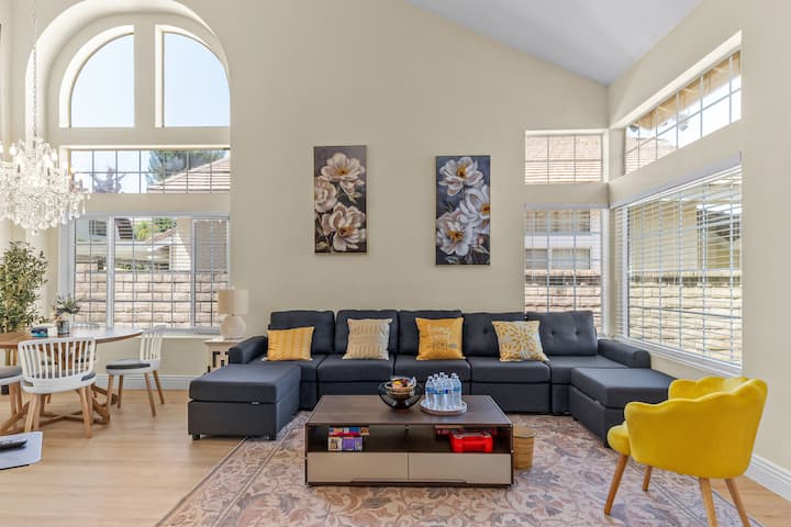 Family 4br Escape | Bbq Patio, Fire Pit & Games - Chino, CA